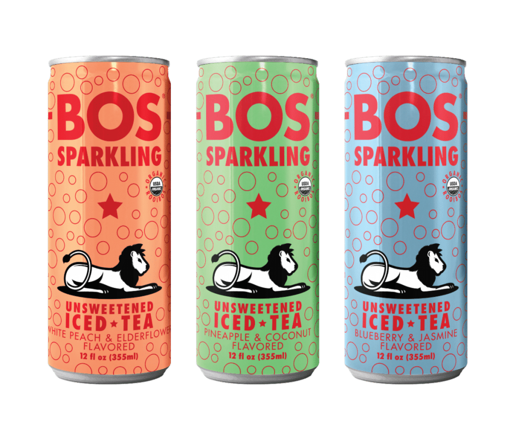 BOS Introduces Sparkling Unsweetened Iced Teas
