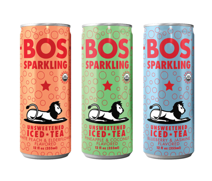 BOS Introduces Sparkling Unsweetened Iced Teas